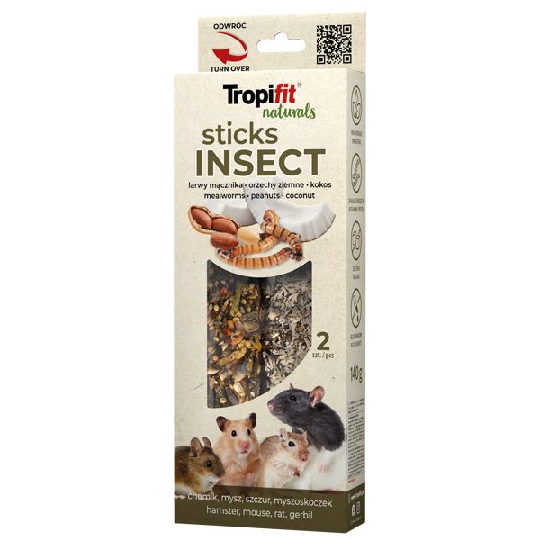 Tropifit Naturals Sticks Insect kolba z insetkami dla gryzoni ...